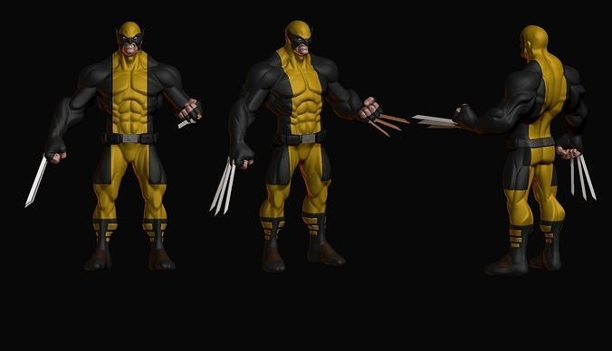 Stylized Wolverine Logan from X Men 3D model 3D printable | CGTrader