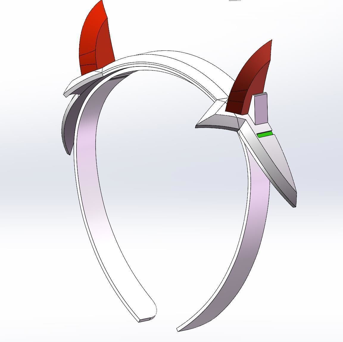 02 HeadBand 02 Cosplay zero two 3D model 3D printable | CGTrader