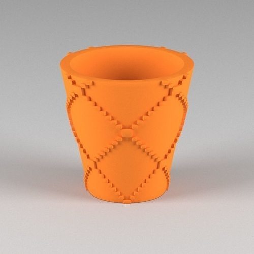 miniature flower pot 02 3D model 3D printable | CGTrader