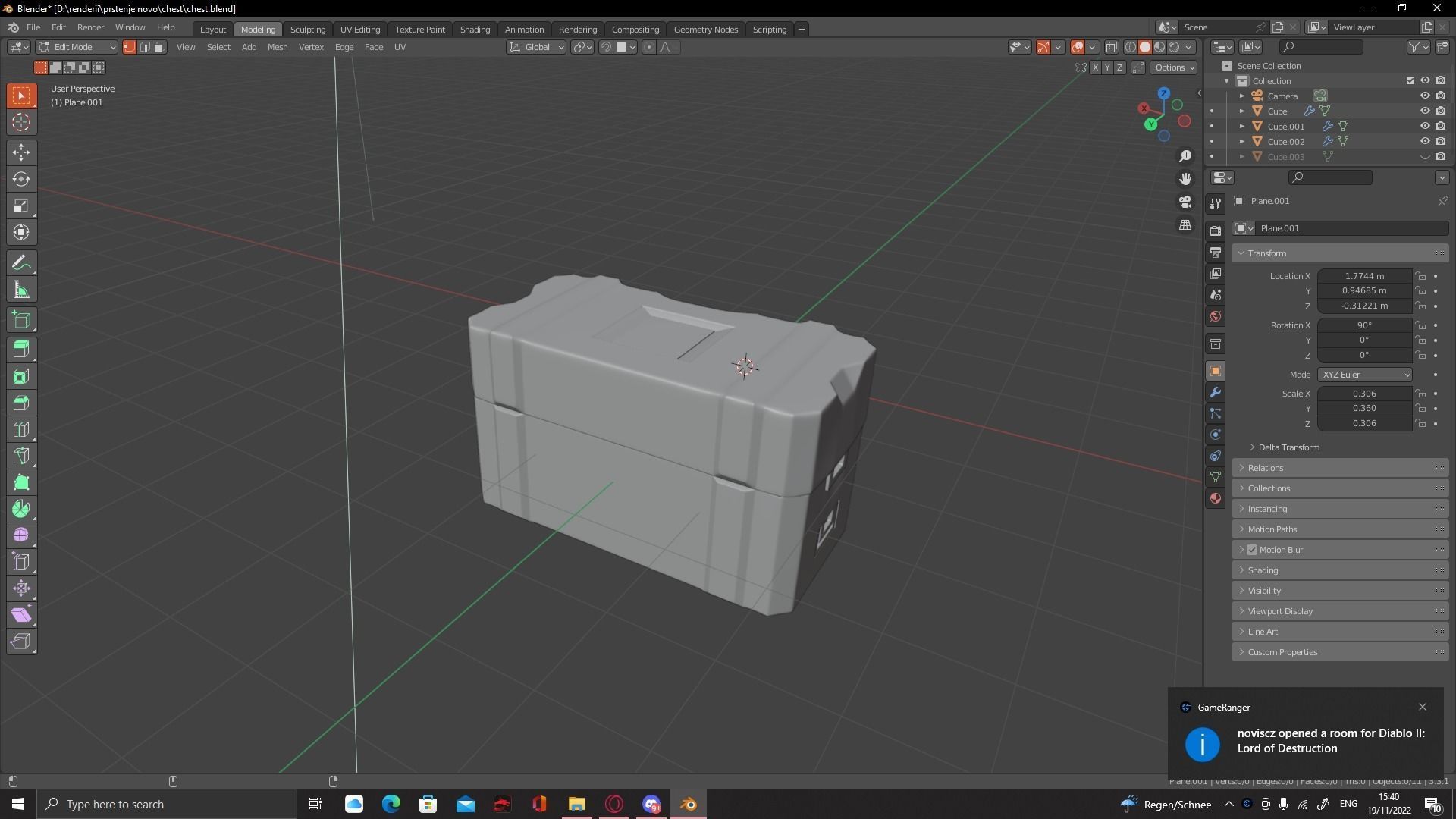 Chest storage box 3D model | CGTrader