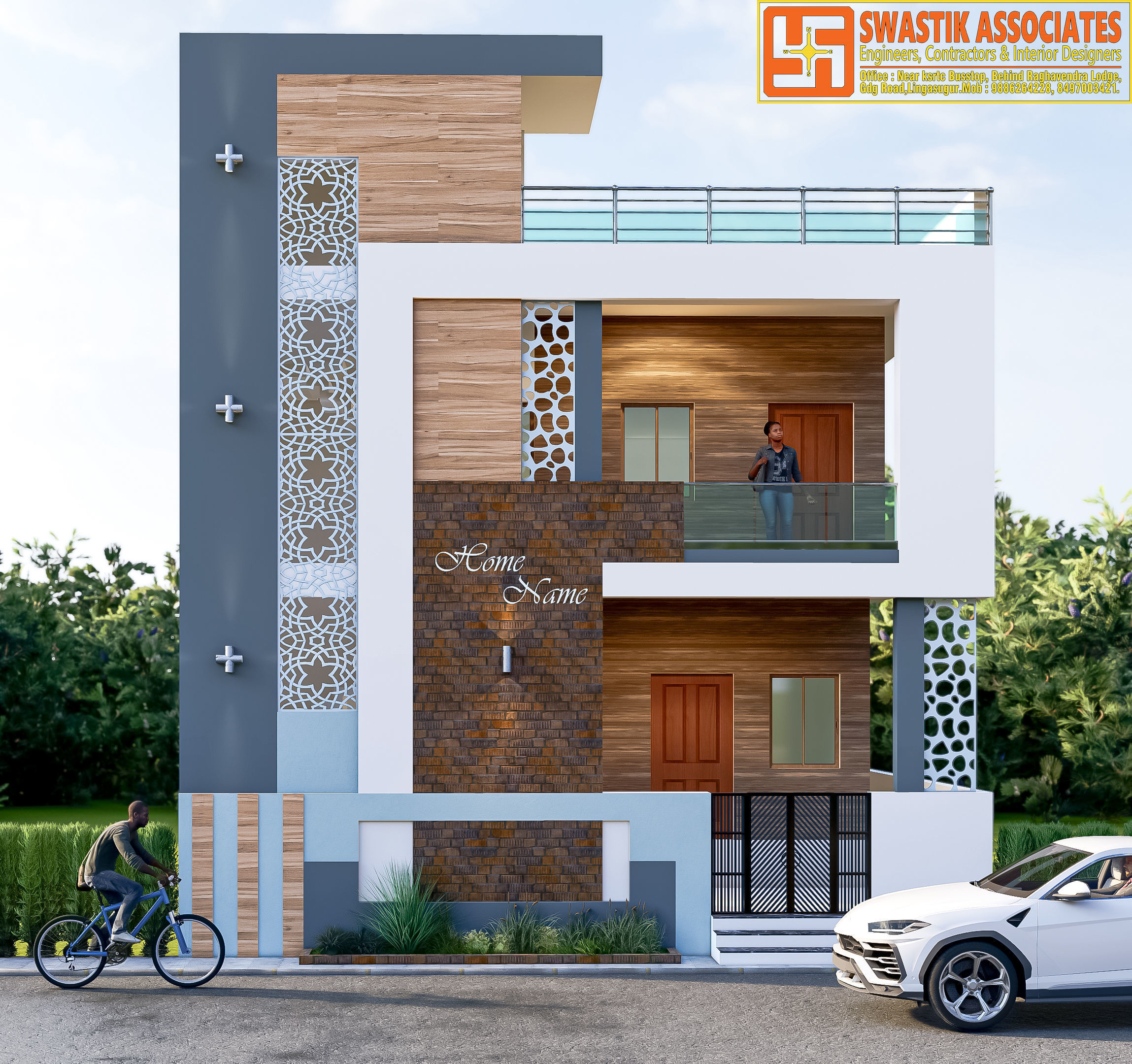 Two story home exterior design 3D model | CGTrader
