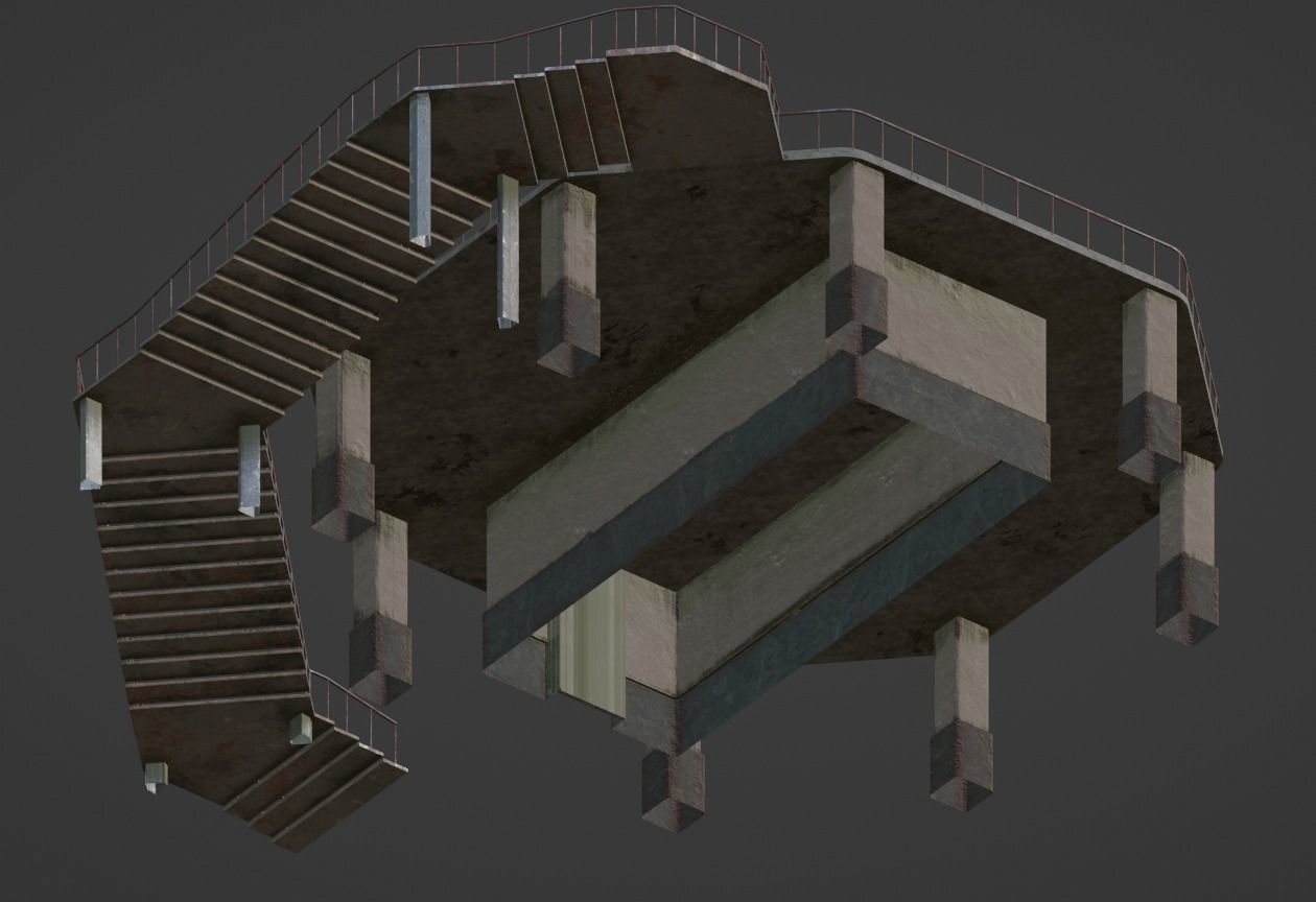 3D model 2 Sites of Helipad VR / AR / low-poly | CGTrader