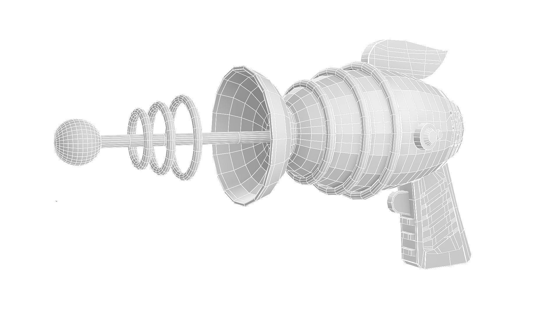 Retro Ray Gun 3D model | CGTrader