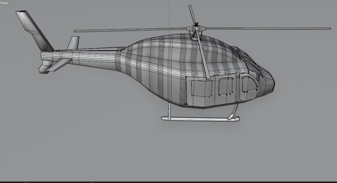 3D model helicopter-chopper game ready helicopter VR / AR / low-poly ...