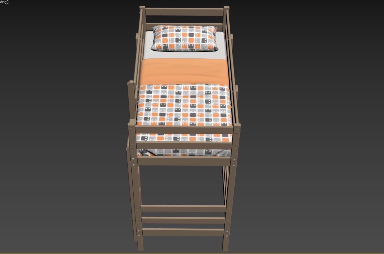Loft Bed 3D model | CGTrader
