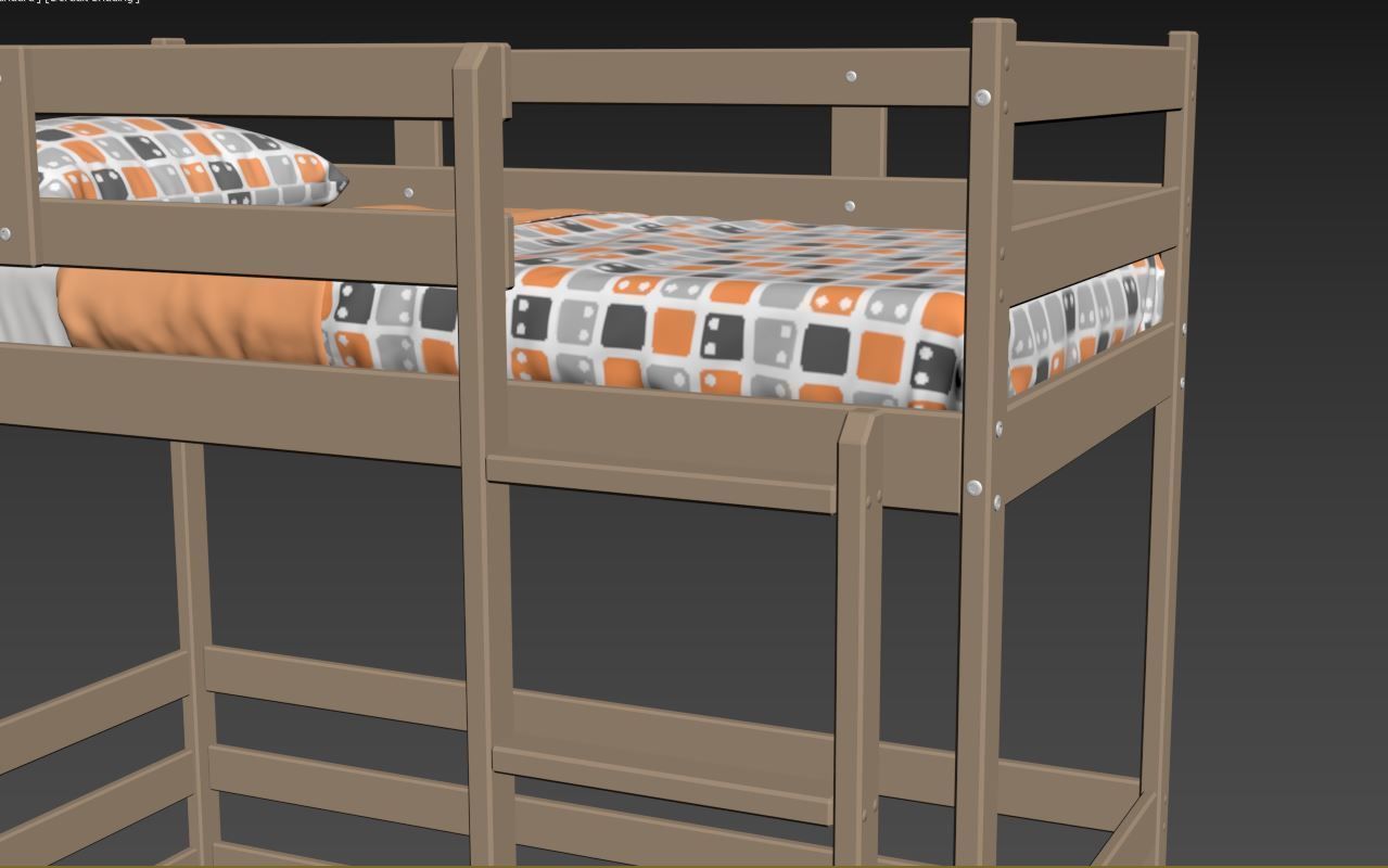 Loft Bed 3D model | CGTrader