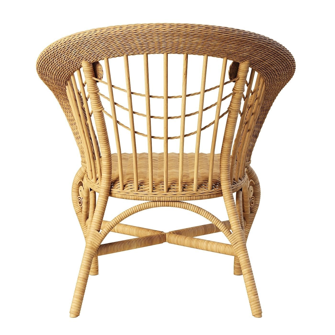 Woven rattan chair 3D model | CGTrader