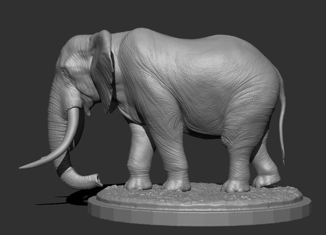 3D Print Elephant Pose 02 3D model 3D printable | CGTrader