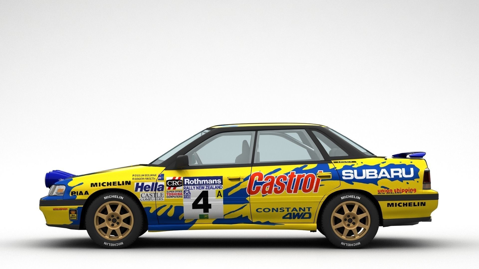 Subaru Legacy RS Rally 1992 3D model | CGTrader