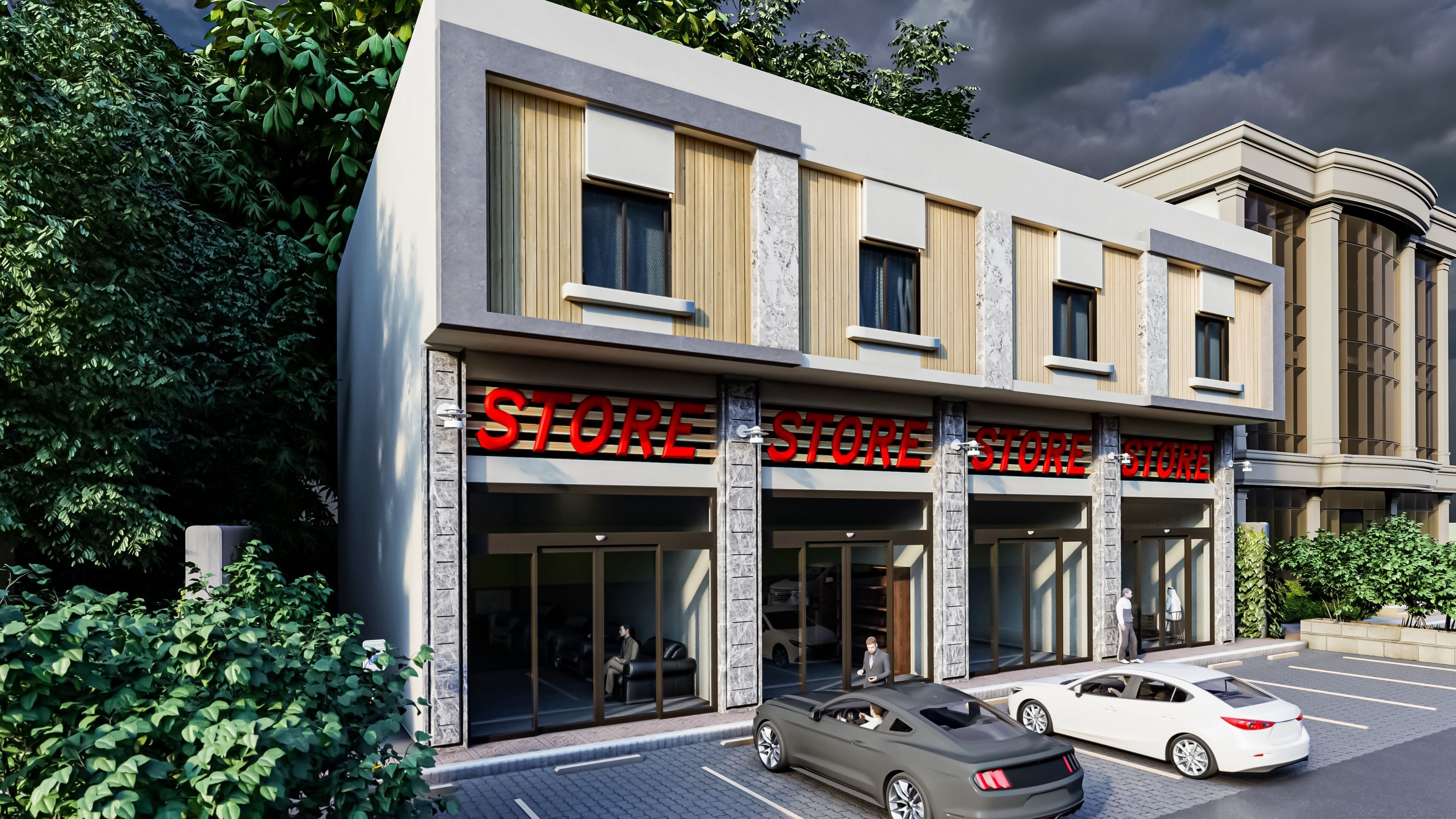 3D model Commercial residential building VR / AR / low-poly | CGTrader