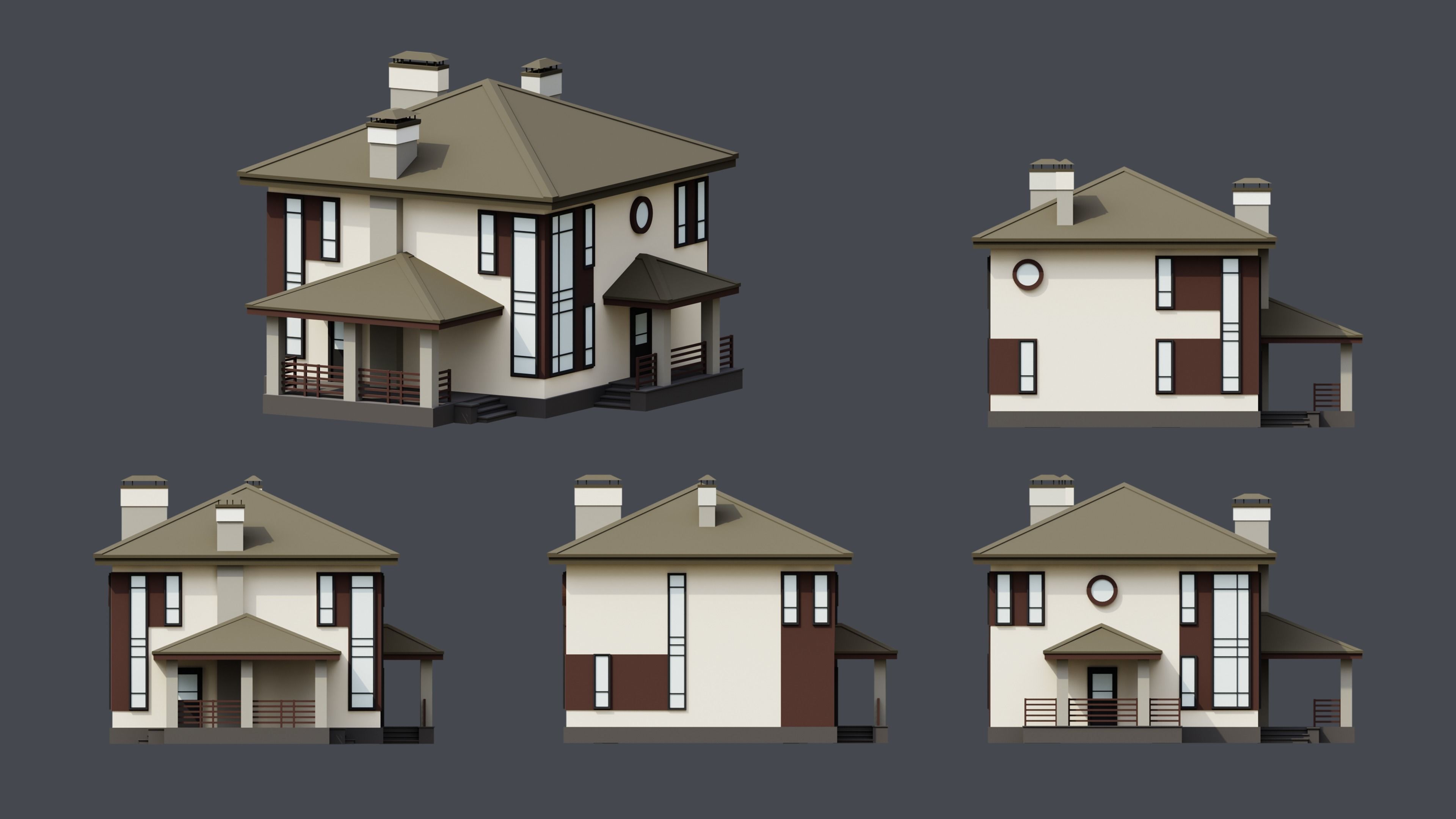 3D model Pack Cottage VR / AR / low-poly | CGTrader