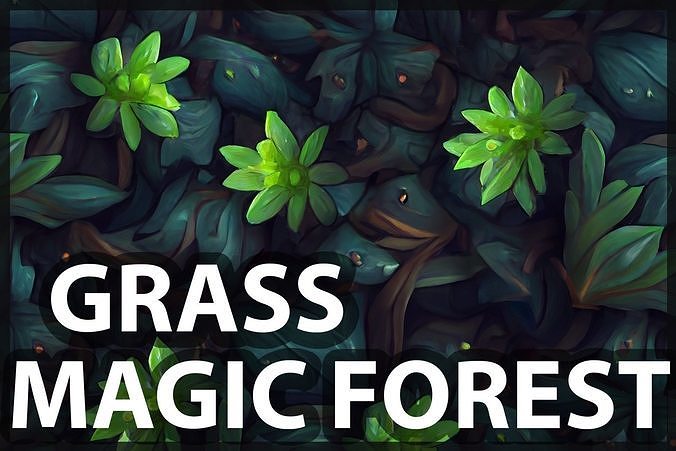 Grass Magic Forest -- FREE TEXTURE A -- Hand-painted --- free VR / AR ...