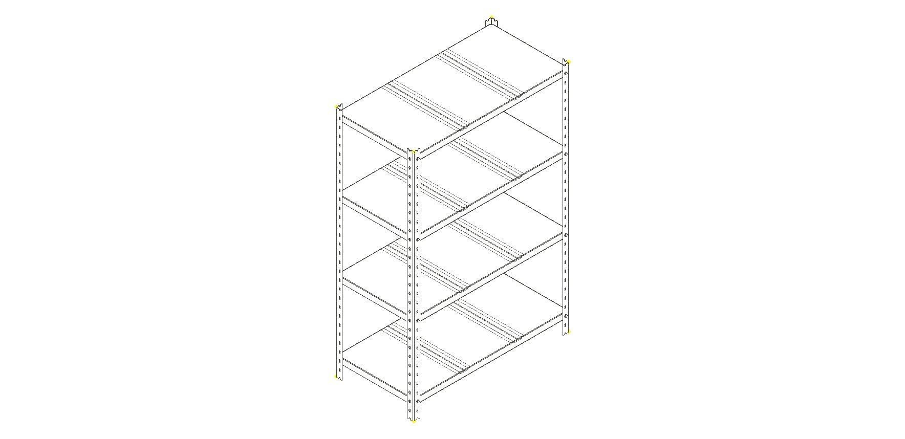 INDUSTRIAL STEEL SHELF free 3D model | CGTrader