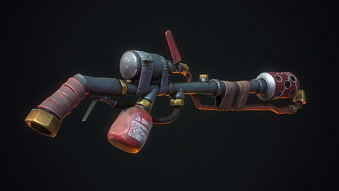 3D model Stylized Flamethrower VR / AR / low-poly | CGTrader