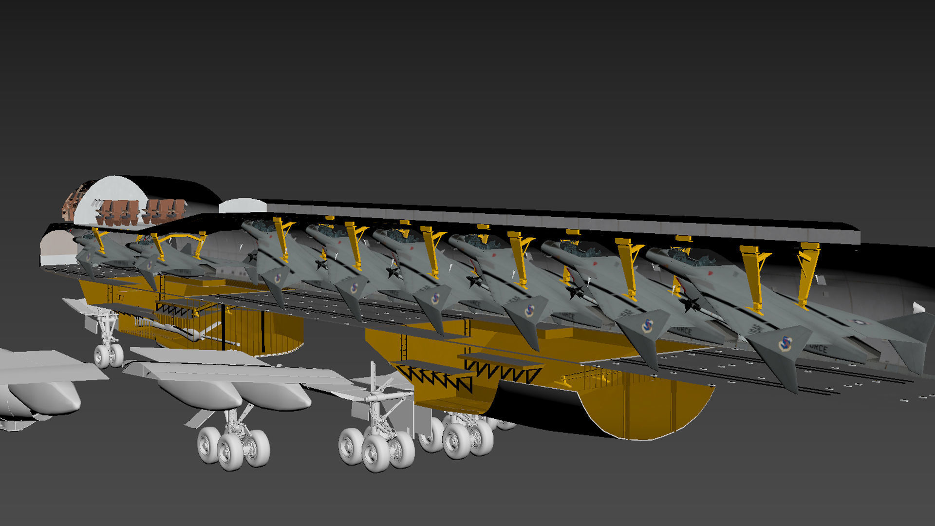 Boeing 747 Airborne Aircraft Carrier 3D model | CGTrader