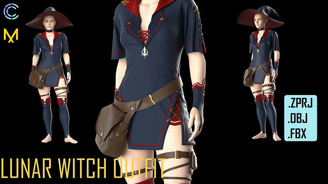 LUNAR WITCH 3D model rigged | CGTrader