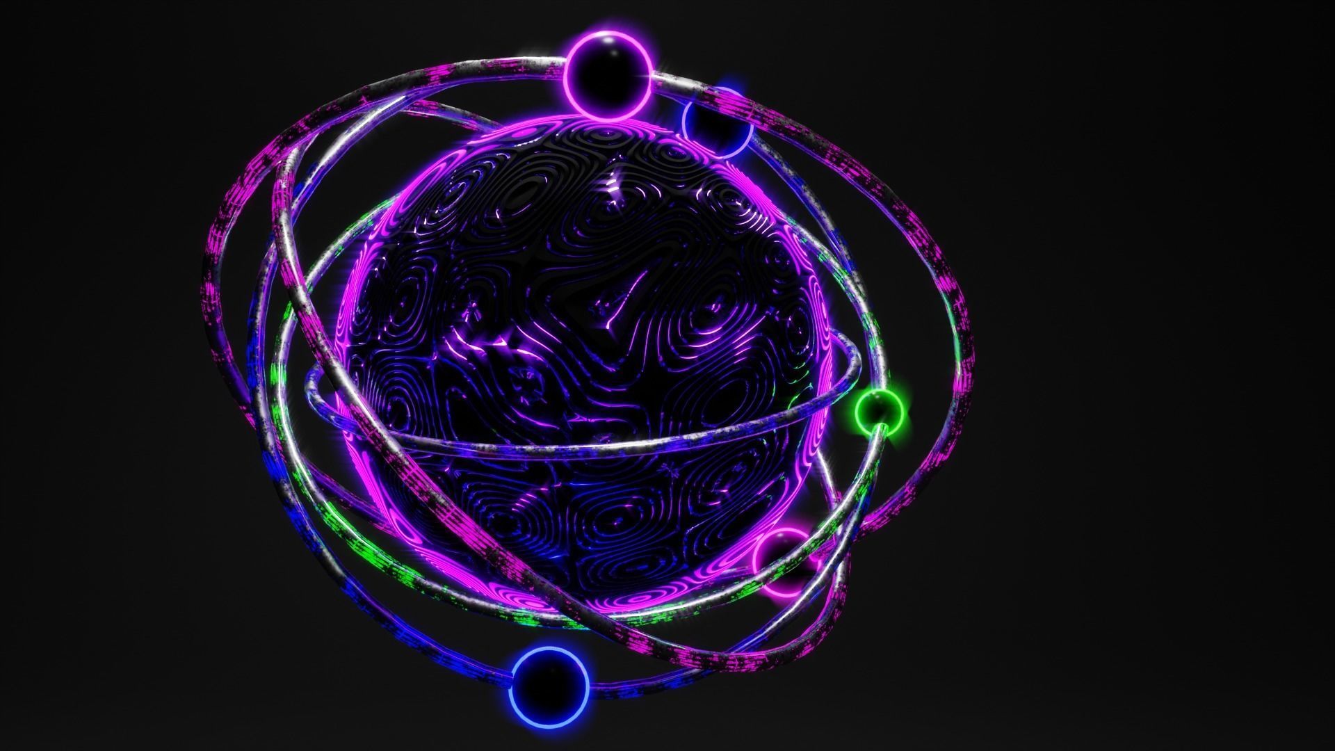 abstract atom 3D model | CGTrader