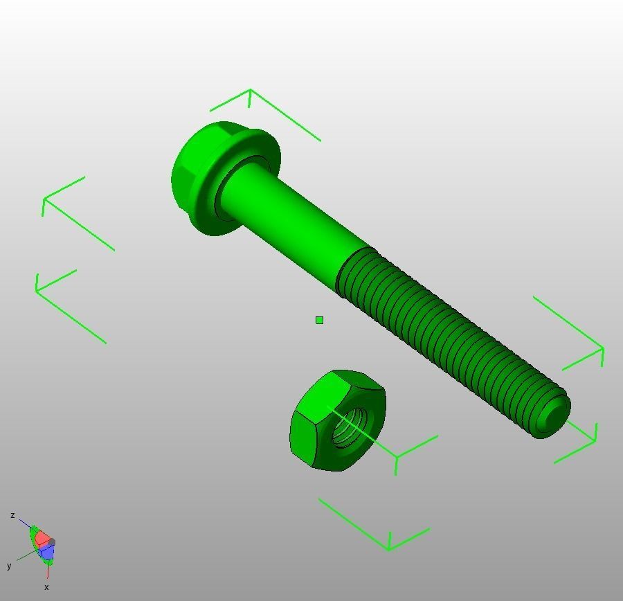 M5 Hex Bolt and Nut 3D model 3D printable | CGTrader