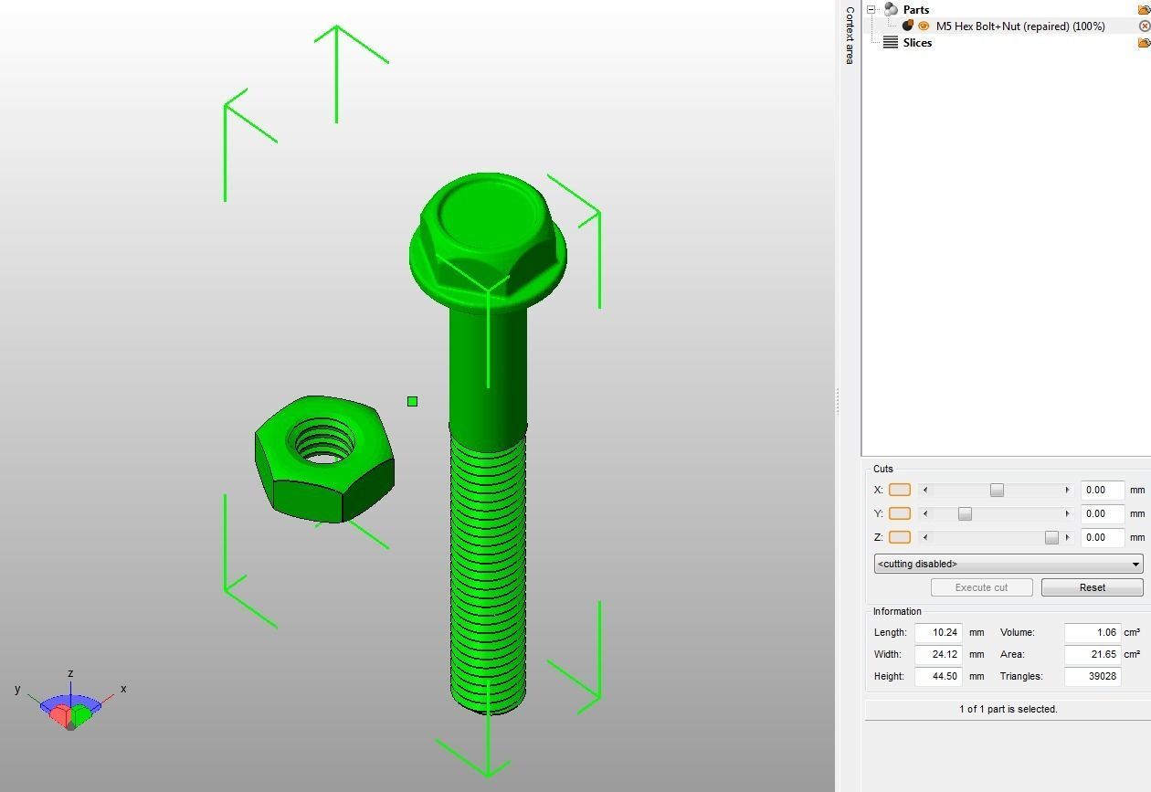 M5 Hex Bolt and Nut 3D model 3D printable | CGTrader