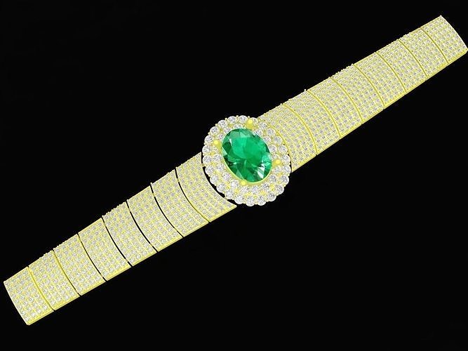 korean diamond women bracelets 4183 3D model 3D printable | CGTrader