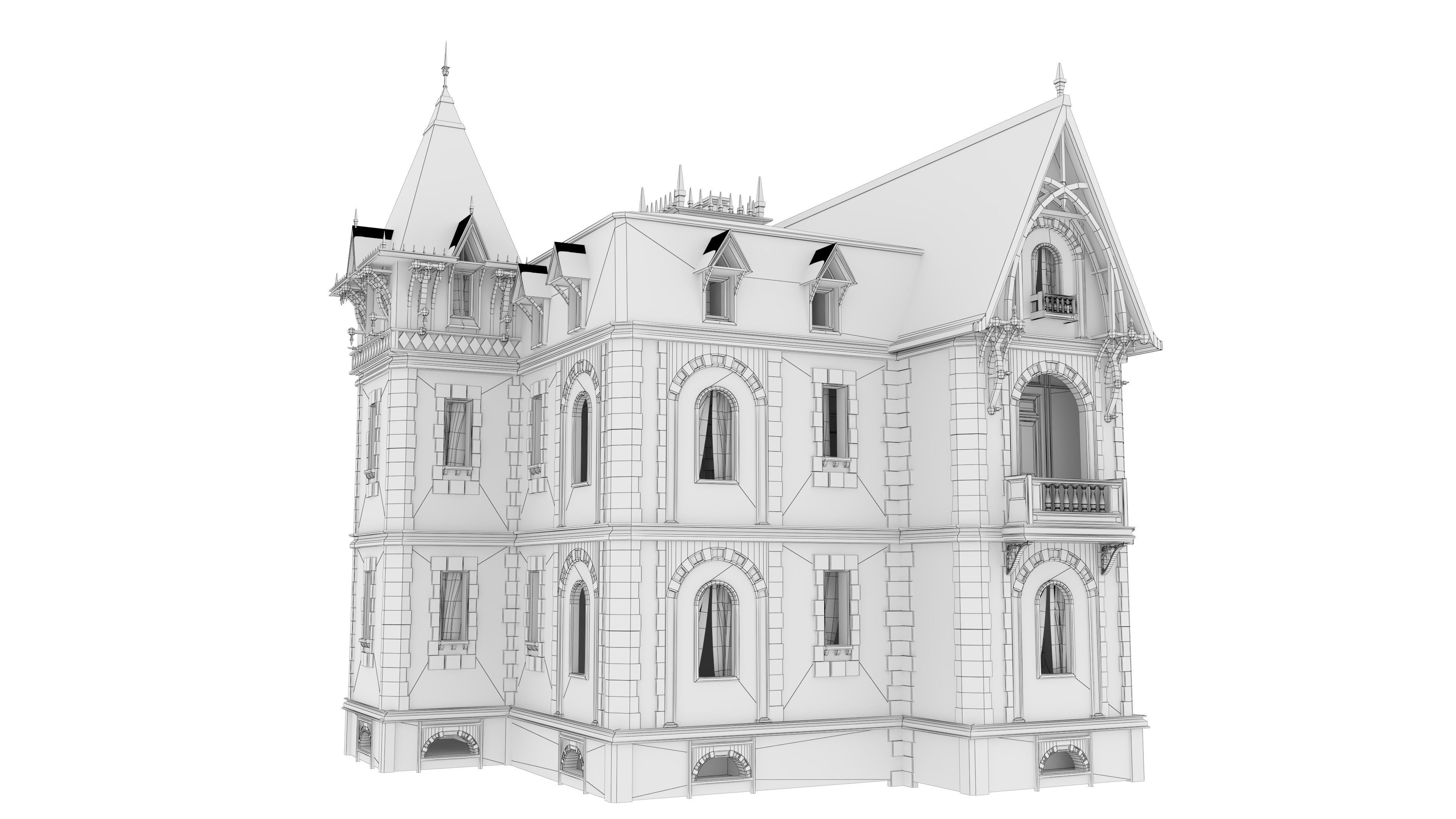 Victorian House Asset Bundle 3D model | CGTrader