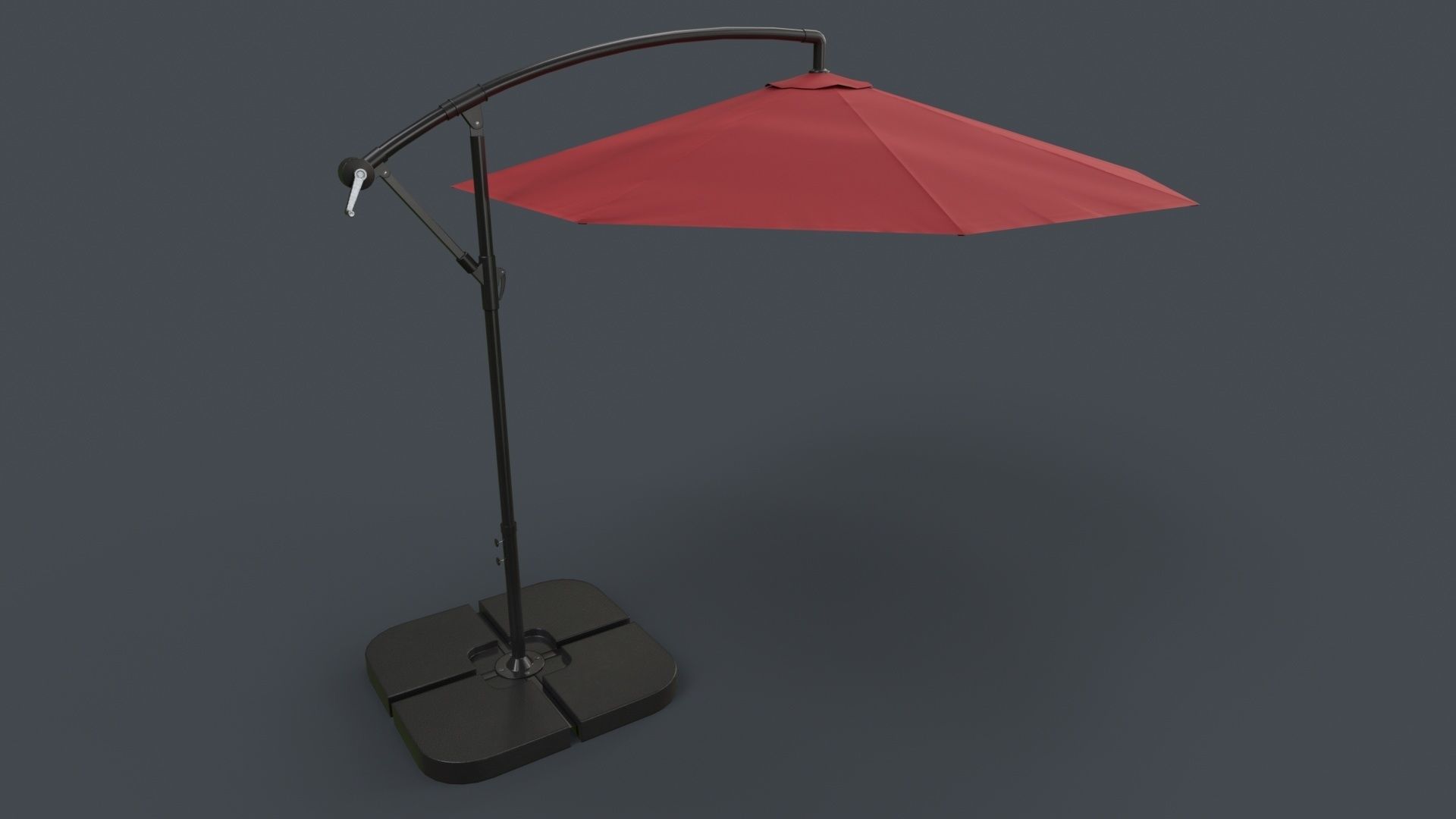 3D model PBR Cantilever Parasol VR / AR / low-poly | CGTrader