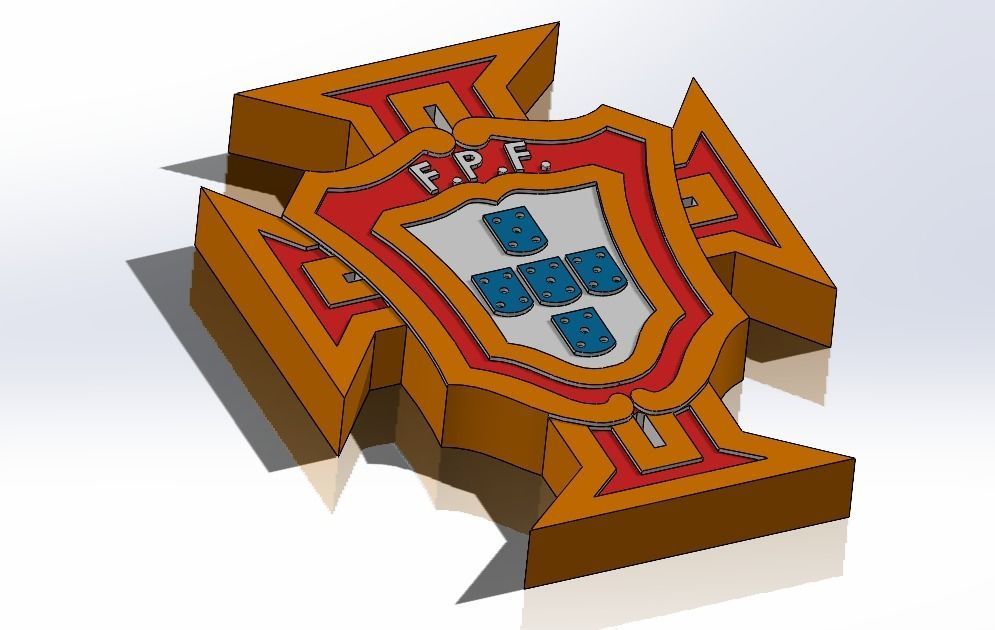 Portuguese National Football Team Emblem 3D model 3D printable | CGTrader