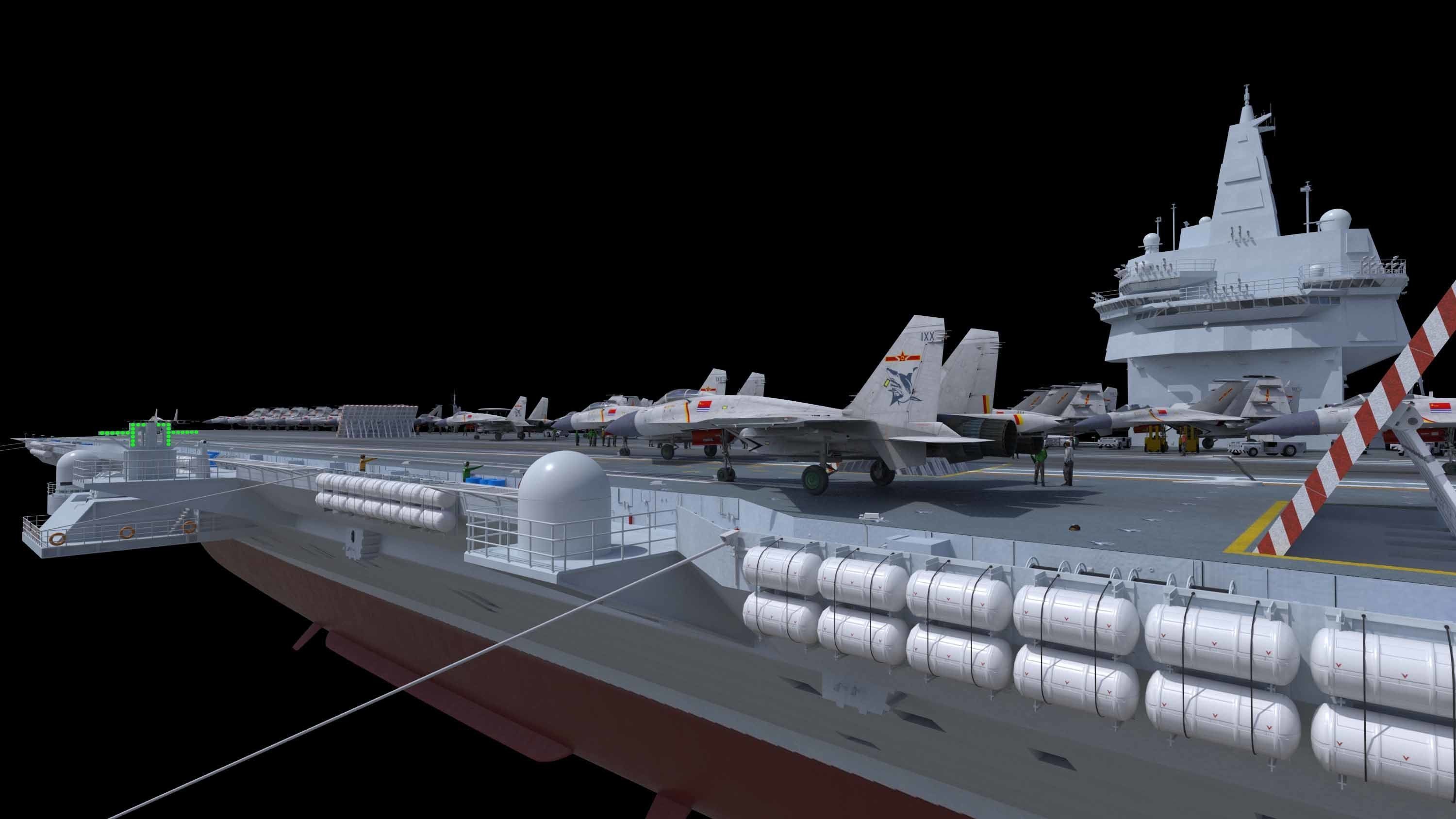 Next-generation nuclear-powered concept aircraft carrier 3D model ...