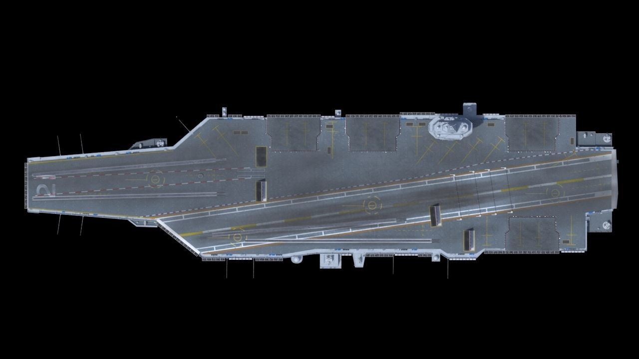 Next-generation nuclear-powered concept aircraft carrier 3D model ...