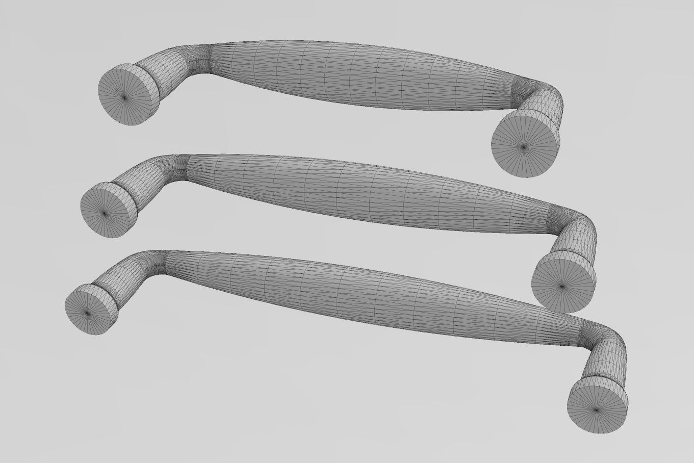 Cabinet drawer handle and pull N004 miniset 3D model 3D printable ...