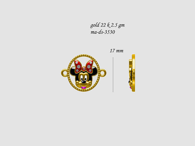 Miky Muse Gold Pendant 3d Model 3d Printable Cgtrader