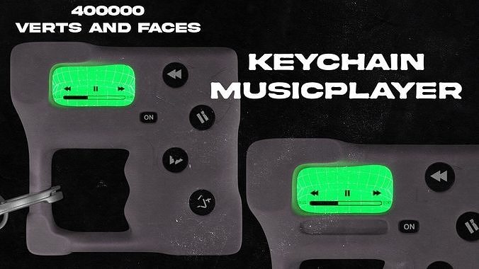 Keychain Music player 3D model | CGTrader
