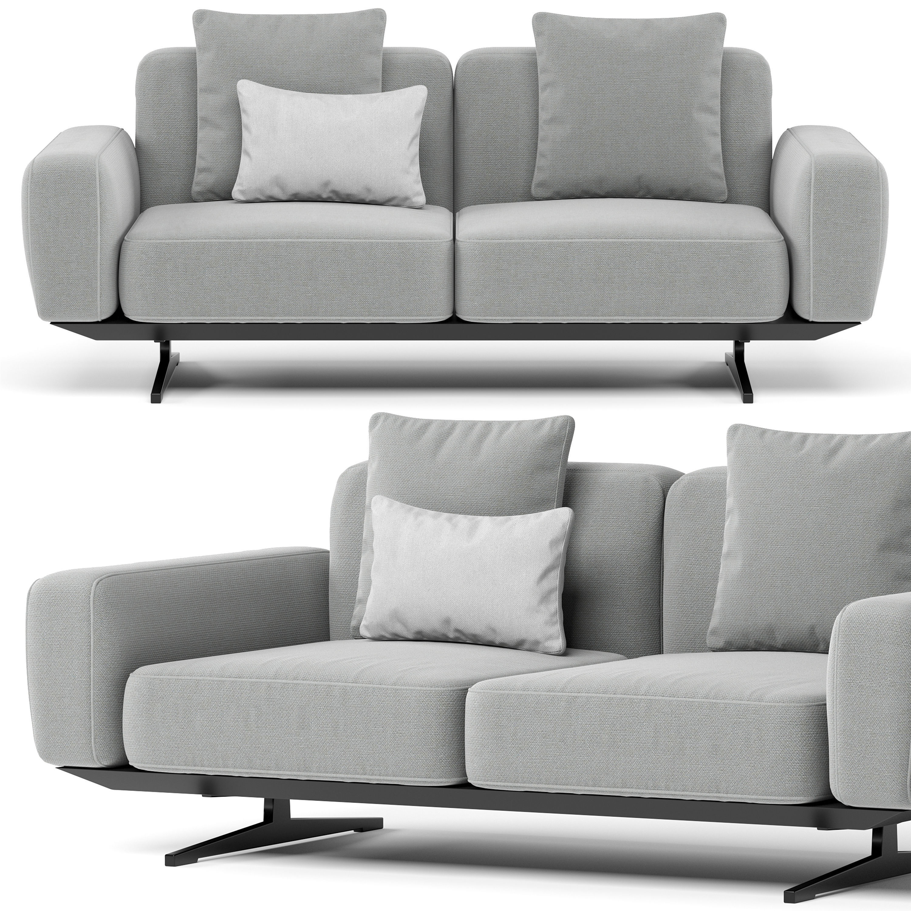 Flexform Soft Dream two seater 3D model | CGTrader