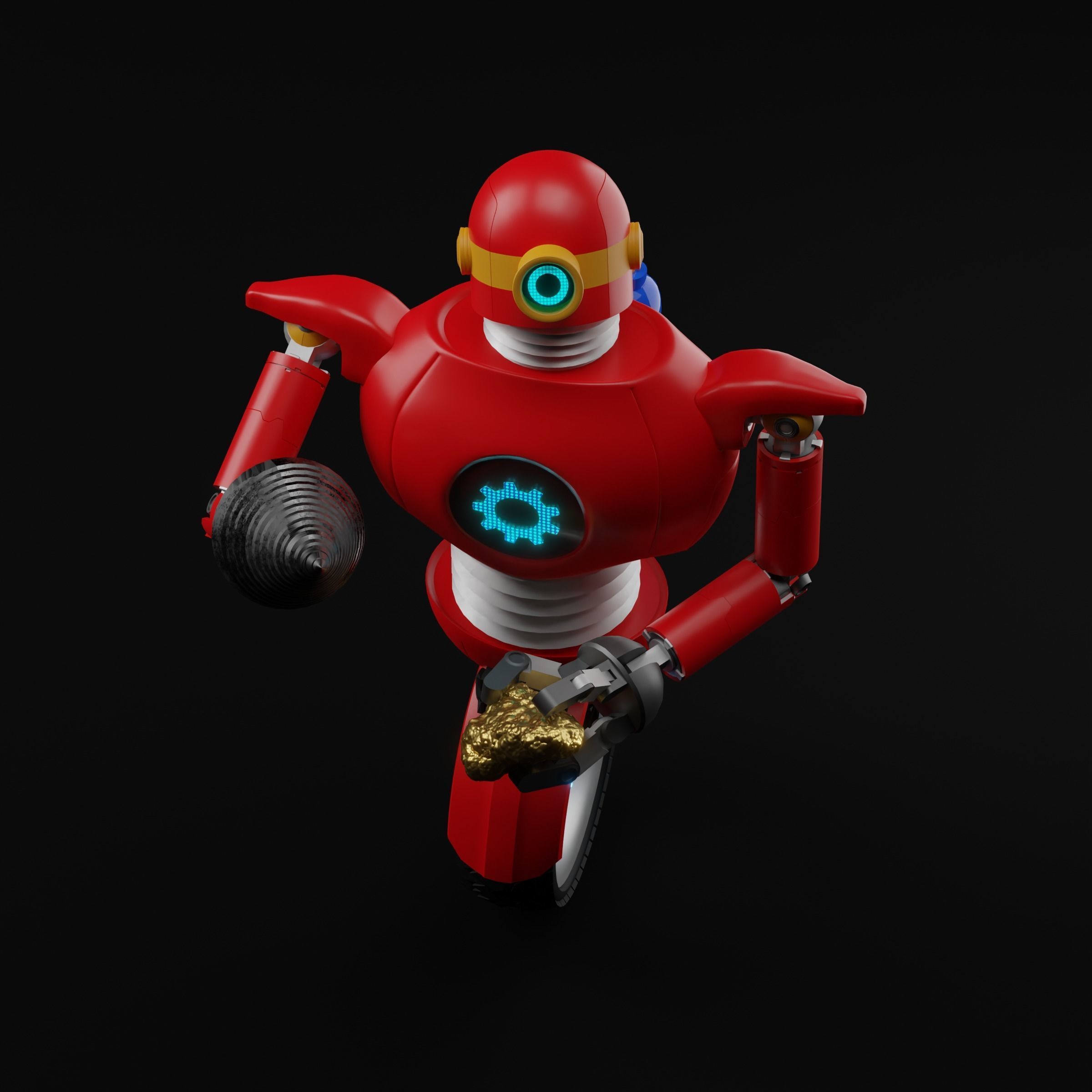 3D Drill Drone Robot 3D model rigged | CGTrader