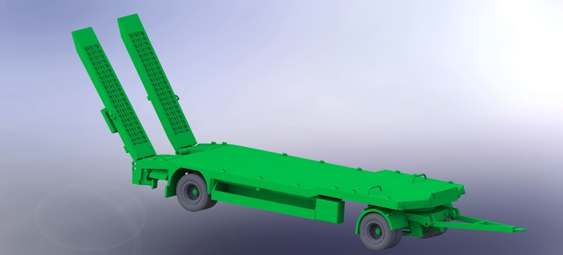 2 Axle Romork Trailer STL free 3D model 3D printable | CGTrader