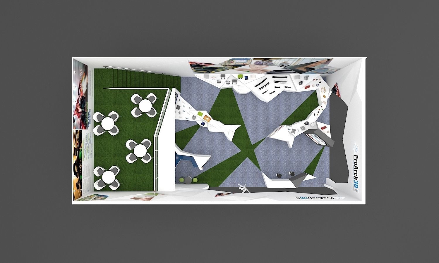 Exhibition stall 20 mtr x 10 mtr 2 sides open 3D model | CGTrader