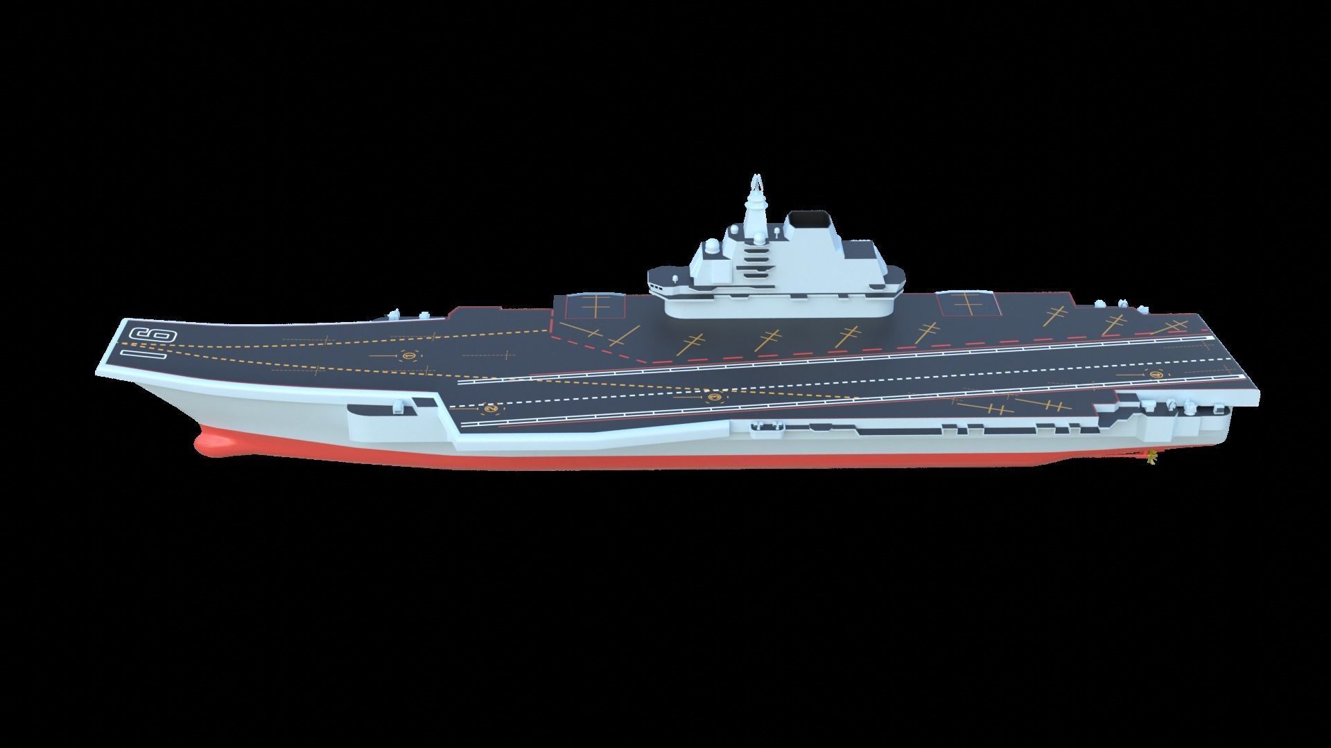 Type 001 Chinese aircraft carrier Liaoning Low poly 3D model | CGTrader