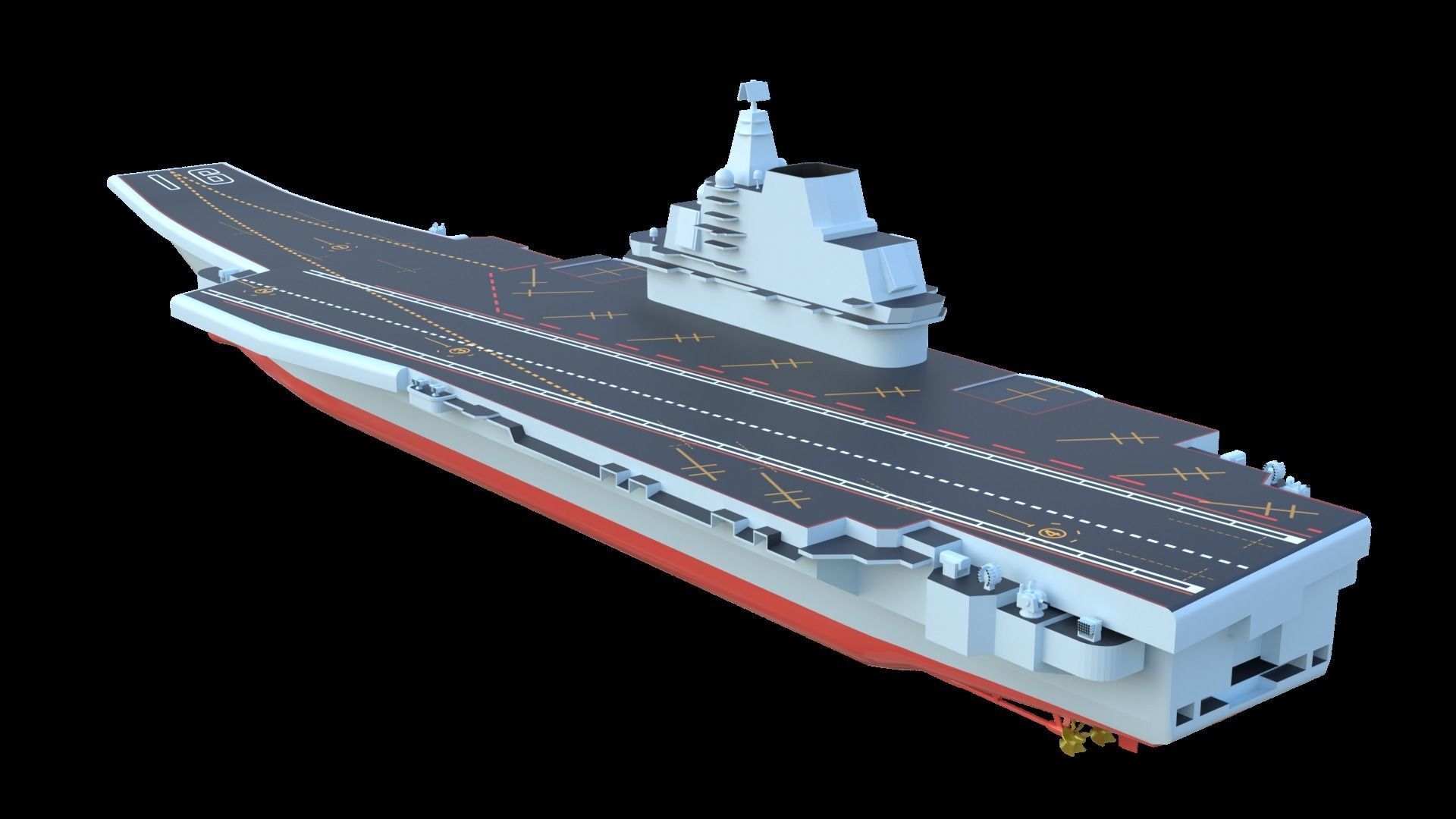 Type 001 Chinese aircraft carrier Liaoning Low poly 3D model | CGTrader