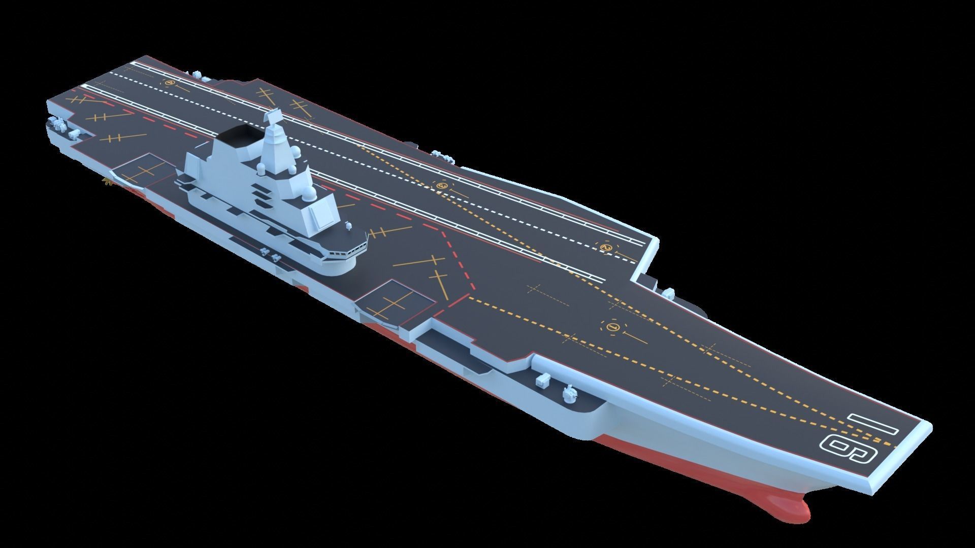 Type 001 Chinese aircraft carrier Liaoning Low poly 3D model | CGTrader