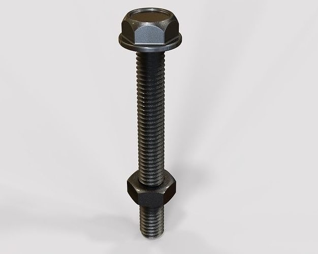 M5 Hex Bolt and Nut-02 3D model 3D printable | CGTrader
