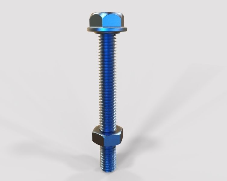 M5 Hex Bolt and Nut-02 3D model 3D printable | CGTrader