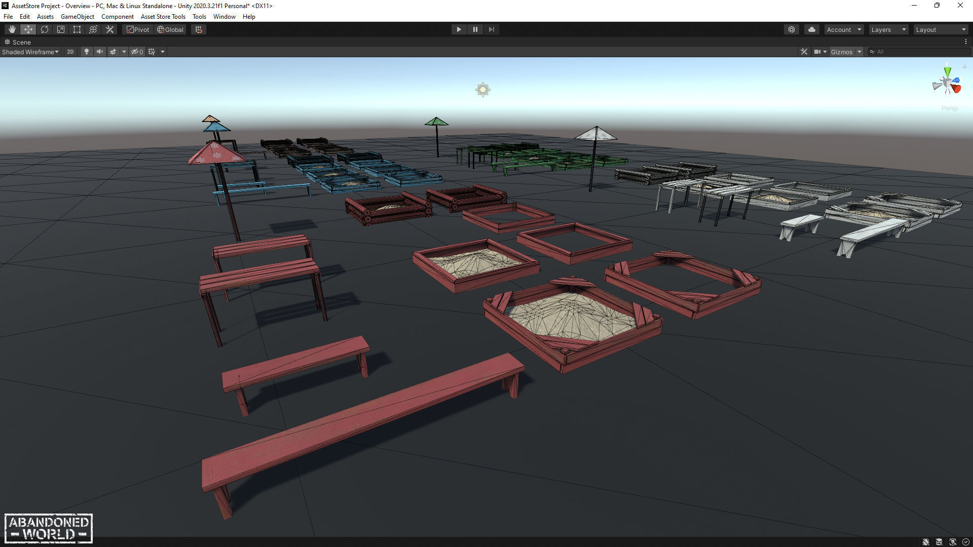 3D model Sandbox Set For Playground VR / AR / low-poly | CGTrader