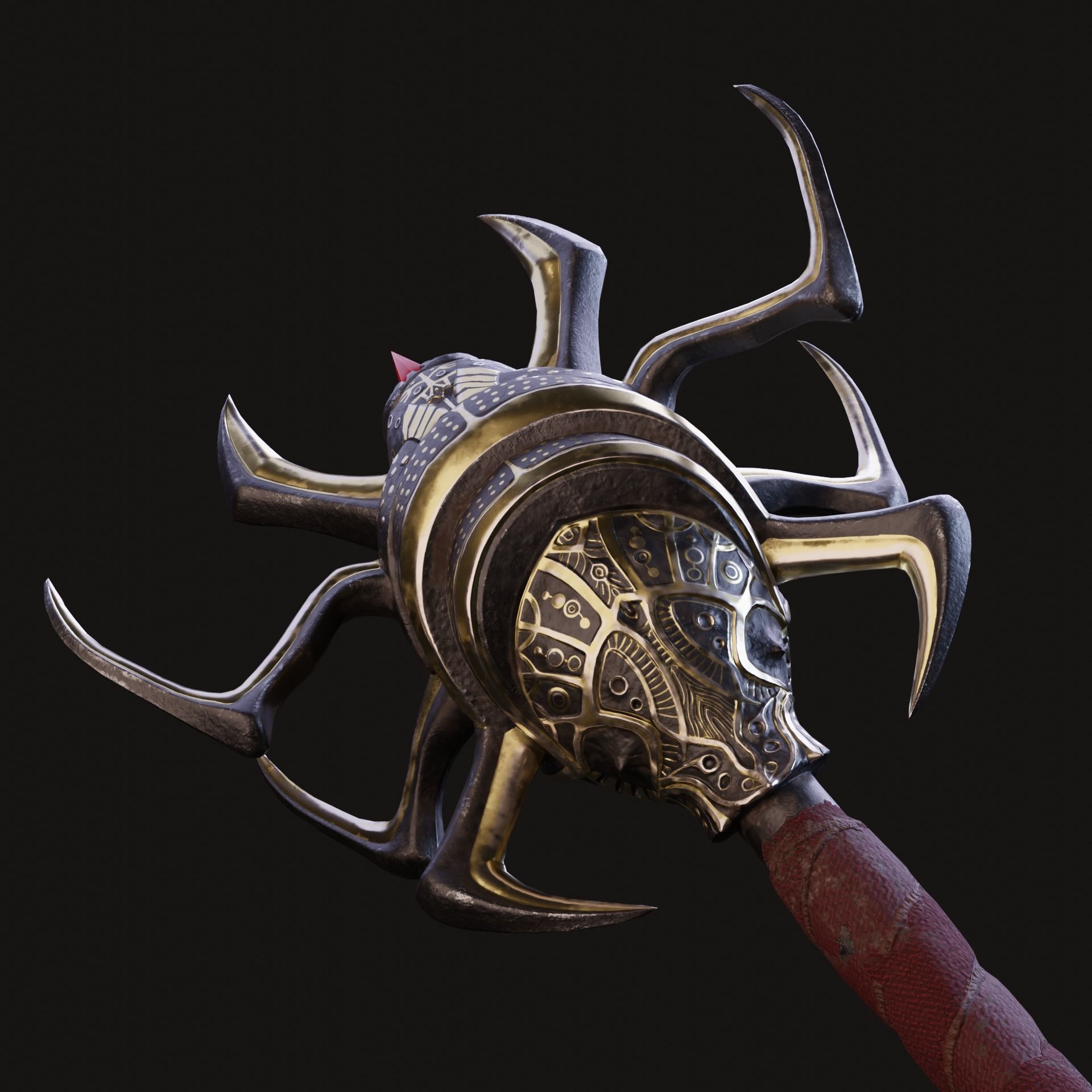 3D model Dark Mage Staff VR / AR / low-poly | CGTrader