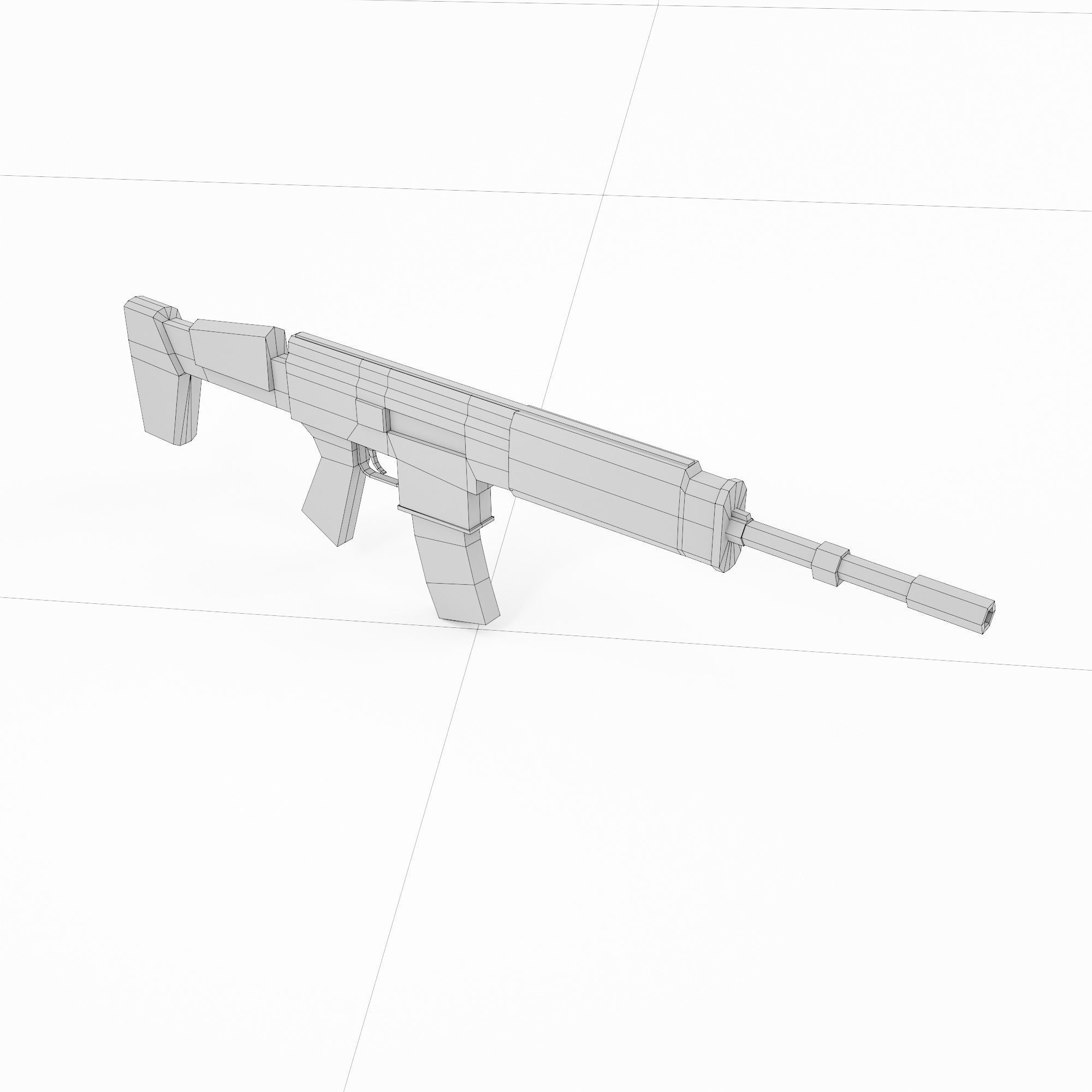 3D model Assault rifle gun VR / AR / low-poly | CGTrader