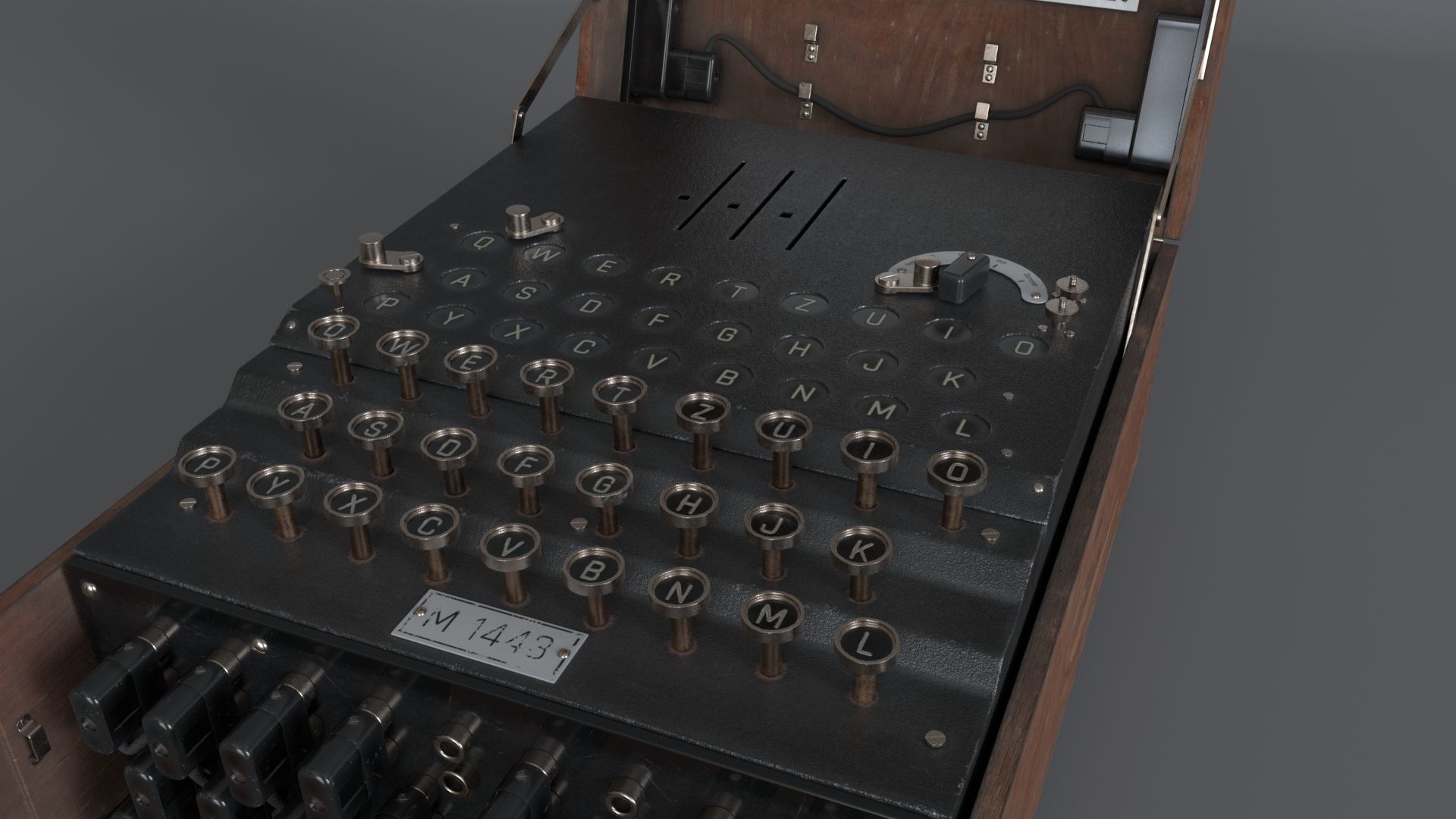Enigma Machine - Former German military communication equipment 3D ...
