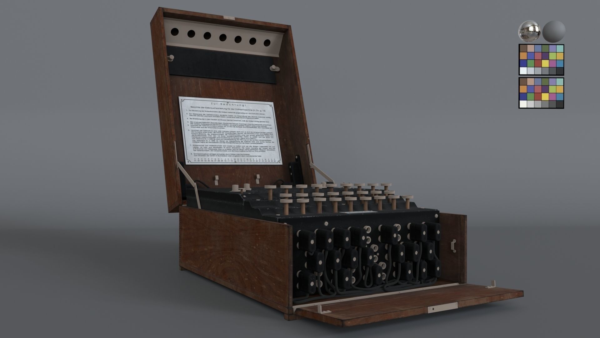 Enigma Machine - Former German military communication equipment 3D ...