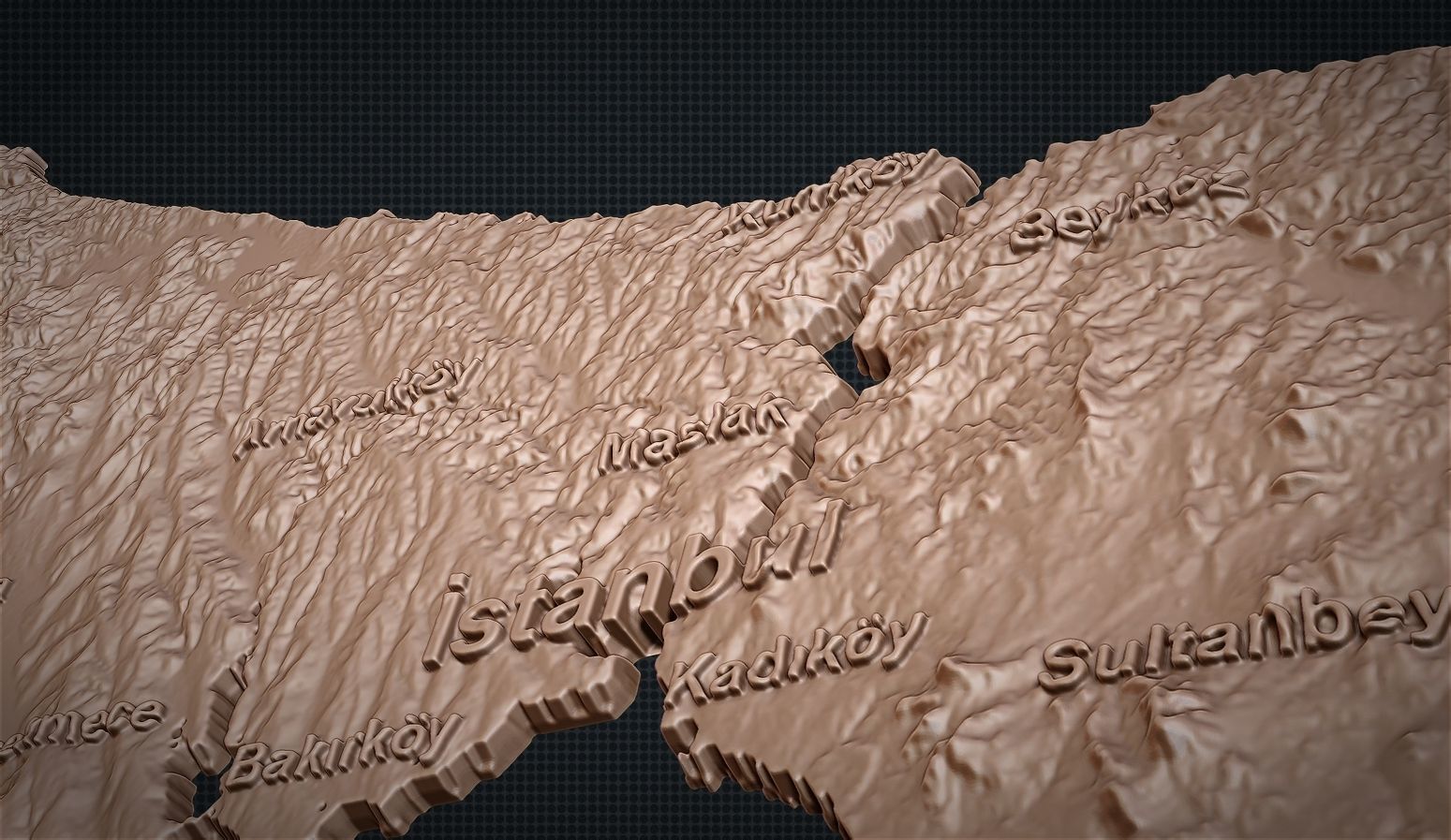 Istanbul City 3d map 3D model 3D printable | CGTrader