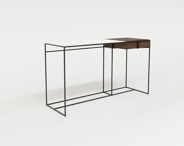 Natuzzi Fil Rouge Desk and Storage 3D model | CGTrader