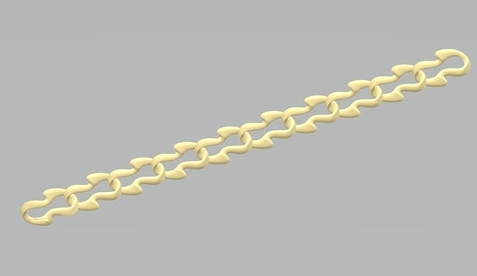 Bracelet - 4 gold chain 3D model 3D printable | CGTrader