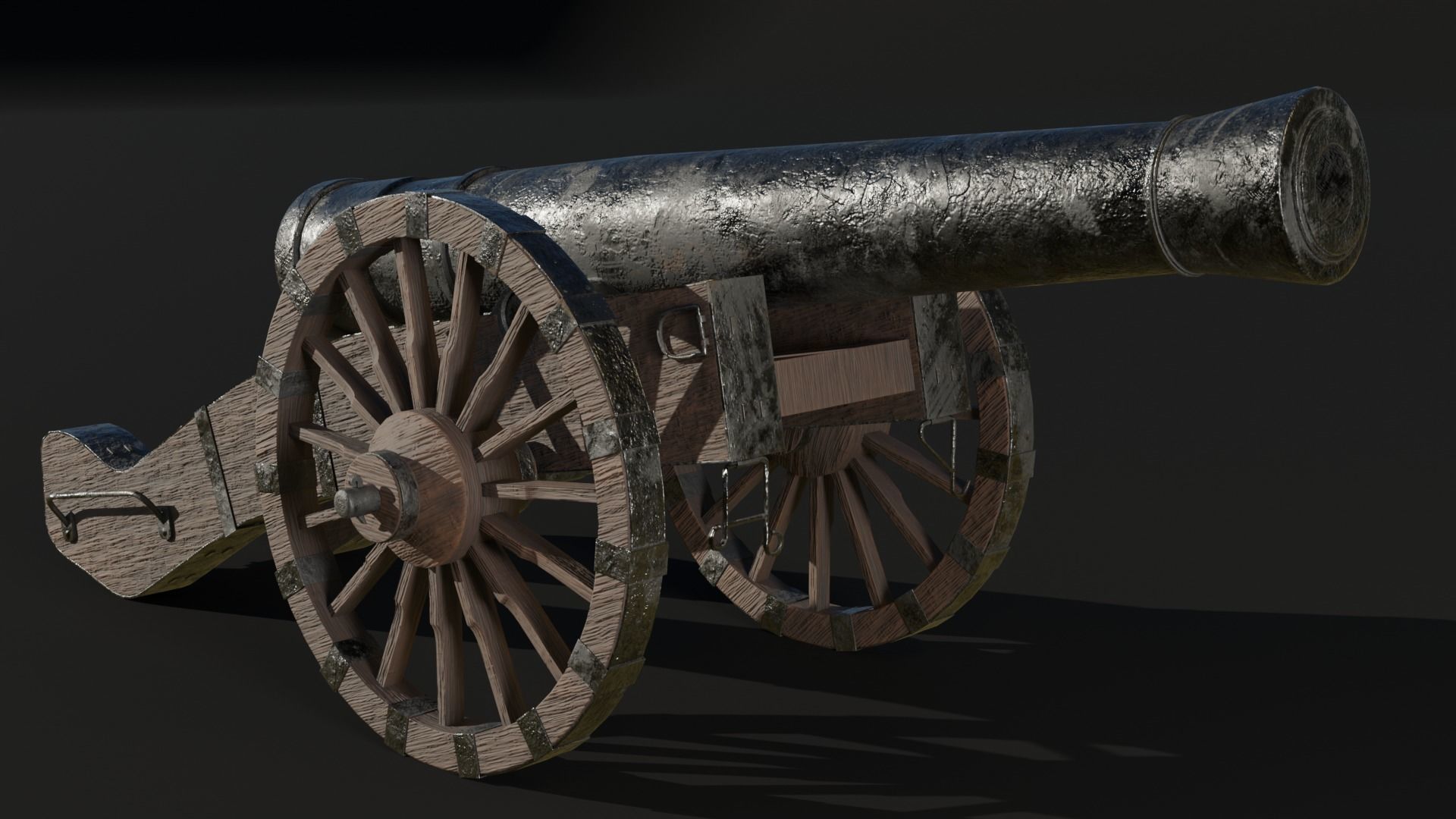 Old cannon free VR / AR / low-poly 3D model | CGTrader